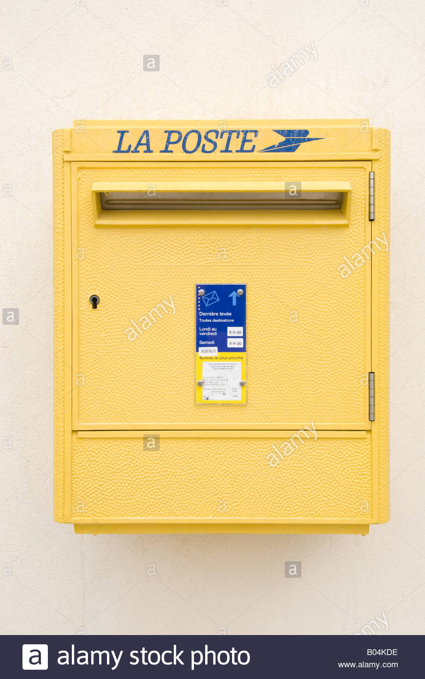 La Poste Yellow Post Box Stock Photos & La Poste Yellow Post Box Stock ...