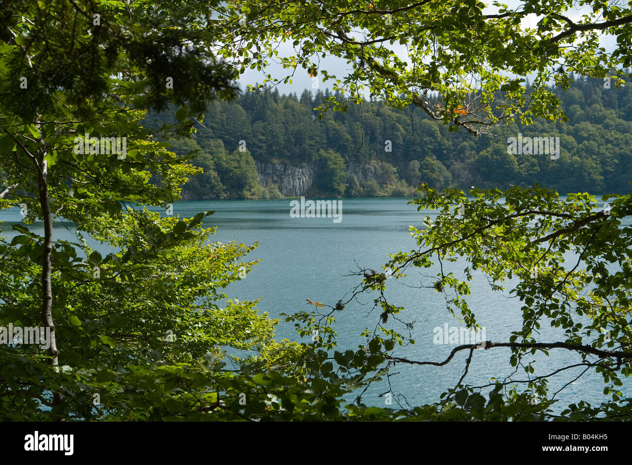 In the extinct volcano, the crater filled with water Stock Photo - Alamy
