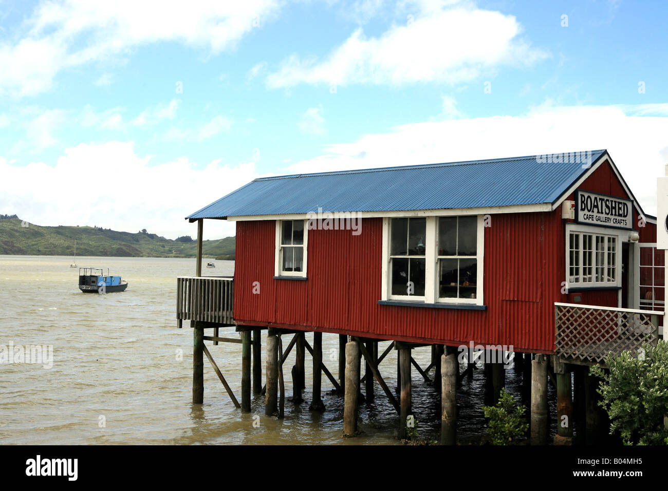 Cafe at Rawene North Island New Zealand Stock Photo - Alamy