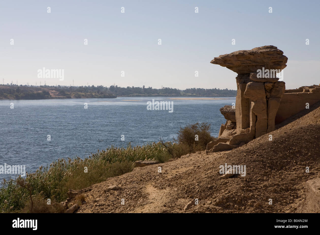 The capstone at Gebel Silsilah sandstone Quarry on West bank of Nile ...