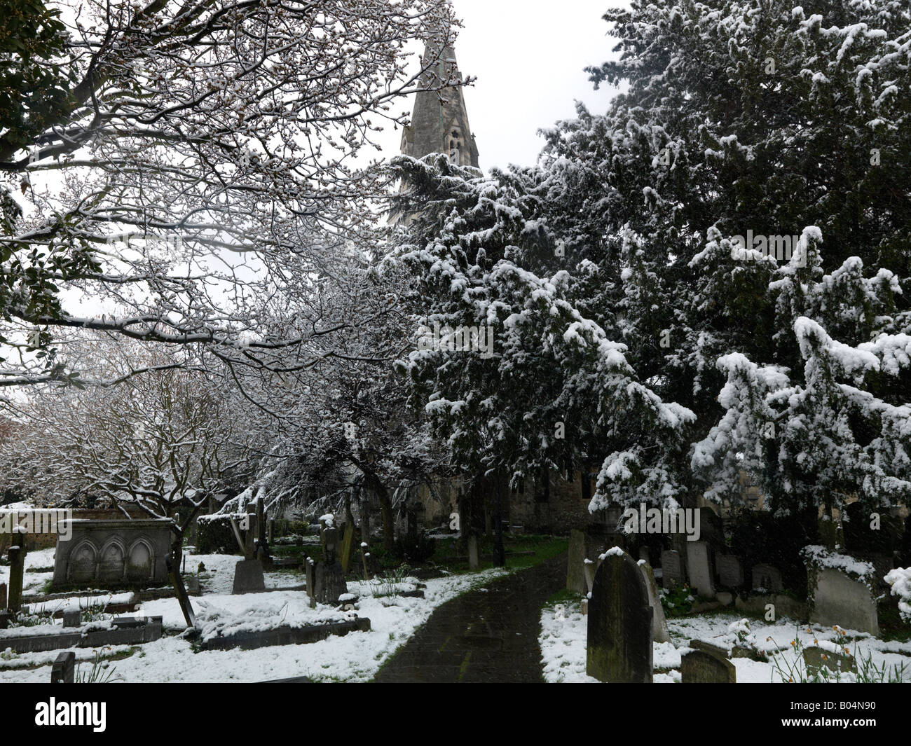 Graveyard Snow Graves High Resolution Stock Photography and Images - Alamy