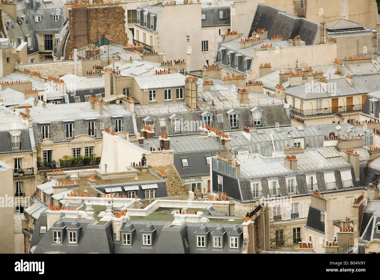 Paris cityscape photographed from the Eiffel Tower. France Stock Photo ...
