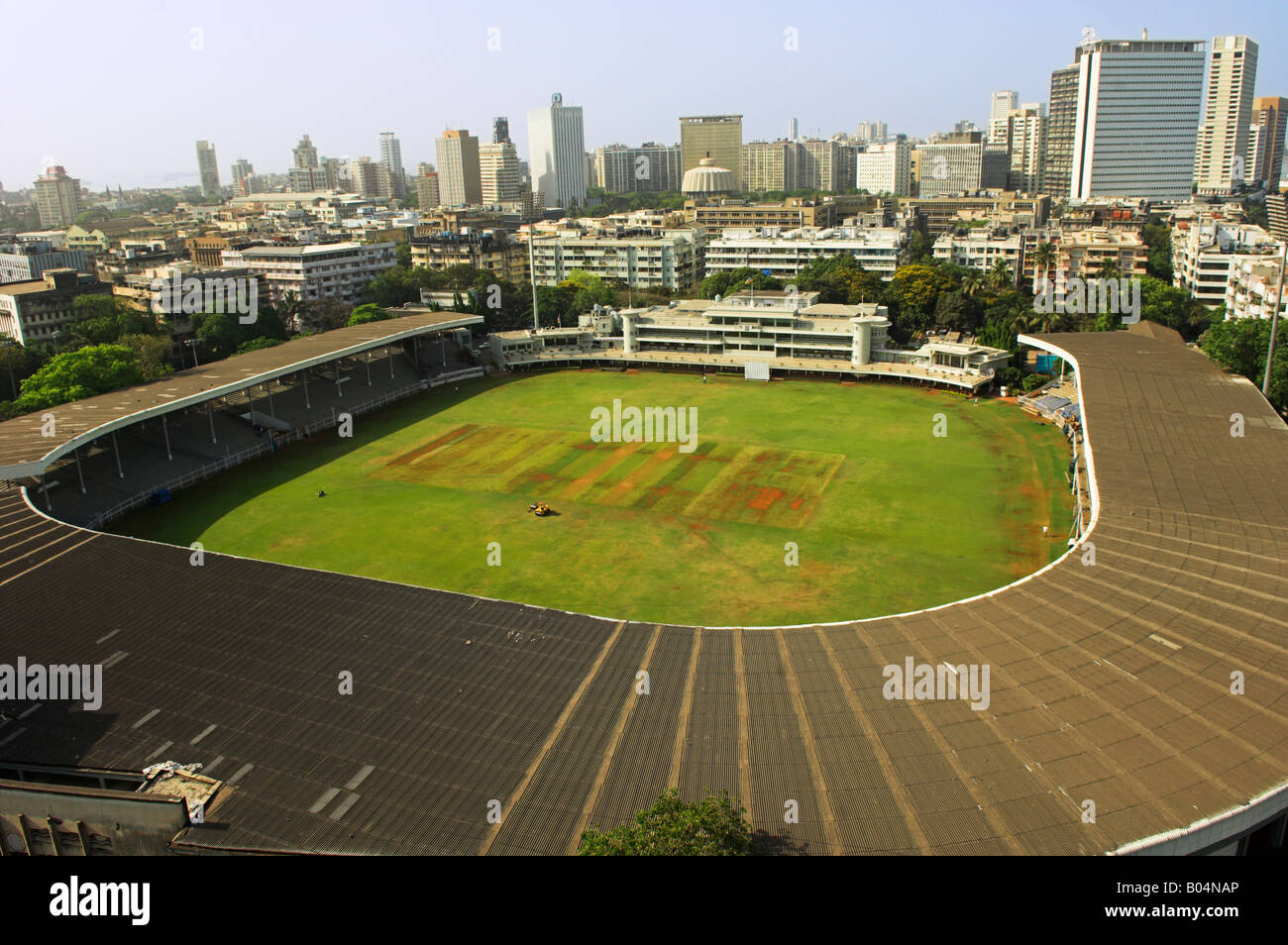 Mumbai Brabourne India Cricket Club stadium with city commercial centre ...