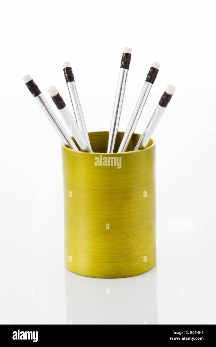 Pencils in a cup Stock Photo - Alamy