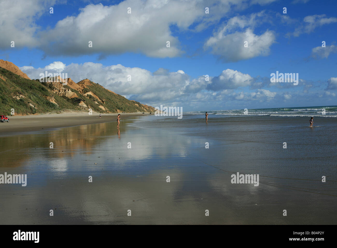 Baylys or Bayly's beach North Island New Zealand Stock Photo - Alamy