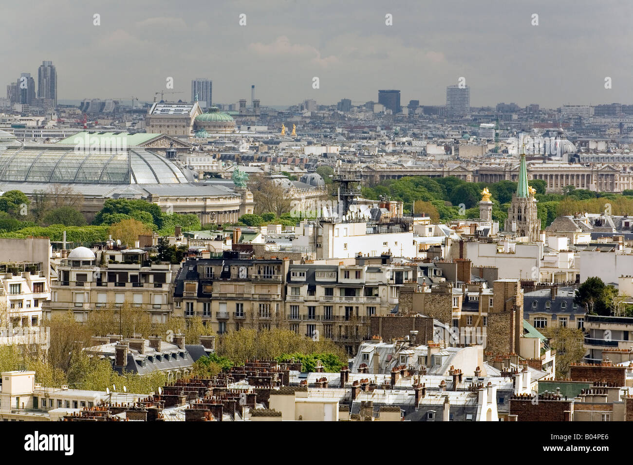 Paris cityscape photographed from the Eiffel Tower. France Stock Photo ...