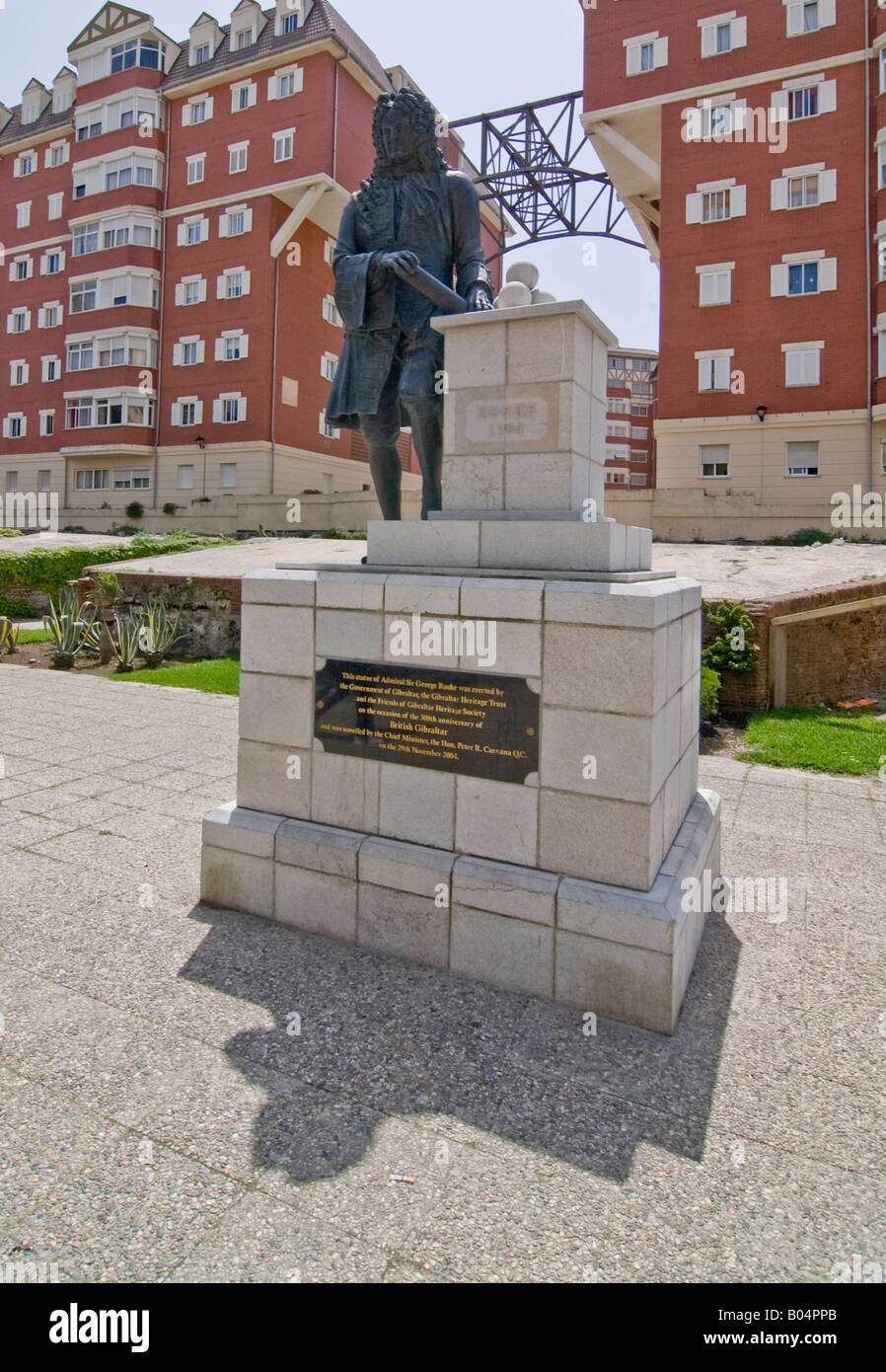 Statue of admiral George Booke,Gibraltar,British overseas territories ...