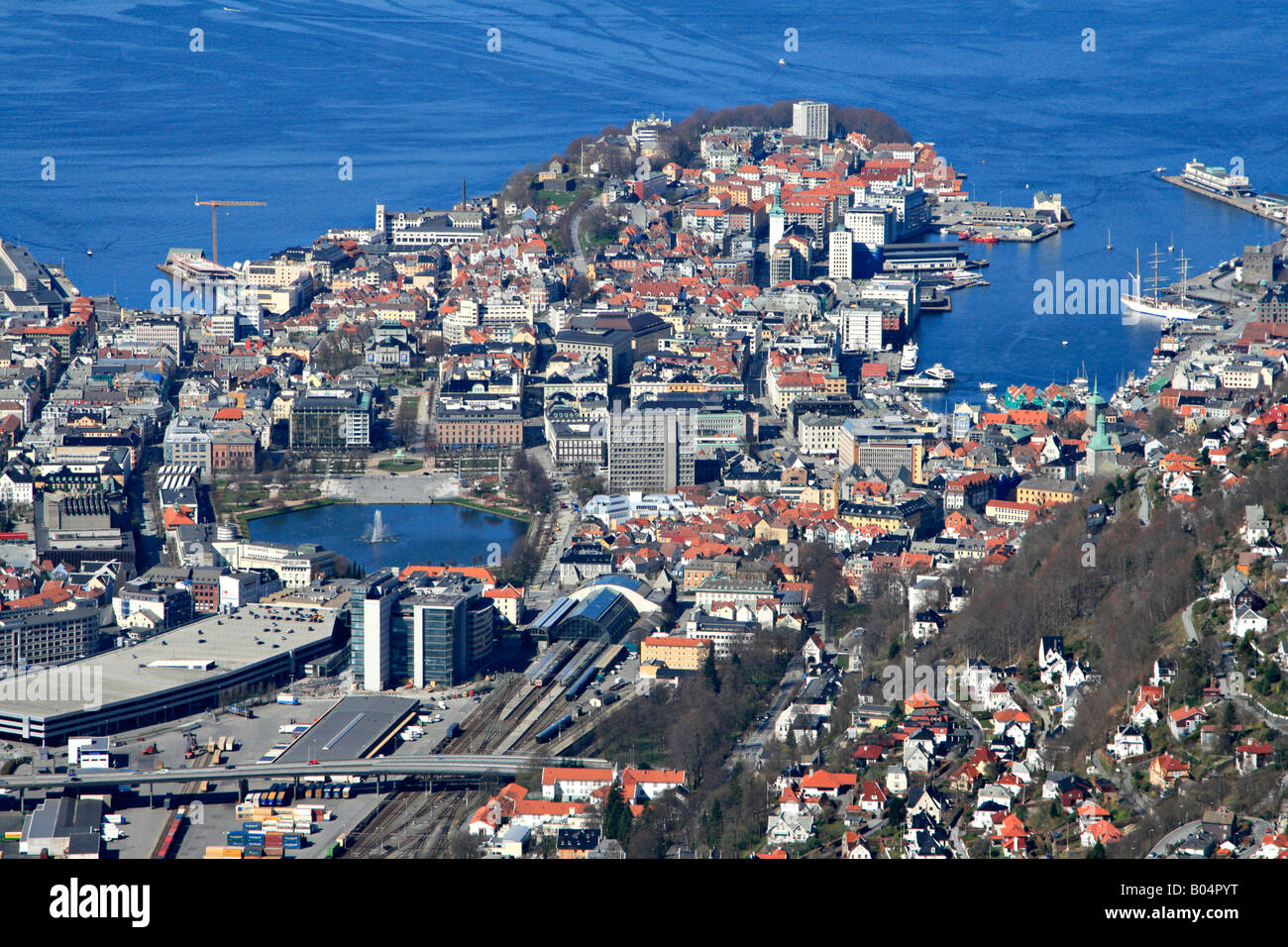 ulriken view The Norwegian city of Bergen, an important cultural centre ...