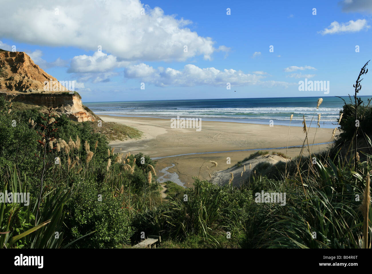 Baylys or Bayly's beach North Island New Zealand Stock Photo - Alamy