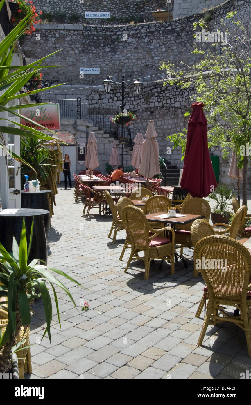 Restaurant El Patio,Gibraltar,British overseas territories Stock Photo ...