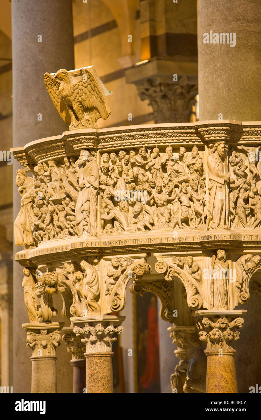 Pulpit in the Pisa Duomo (cathedral), a UNESCO World Heritage Site ...