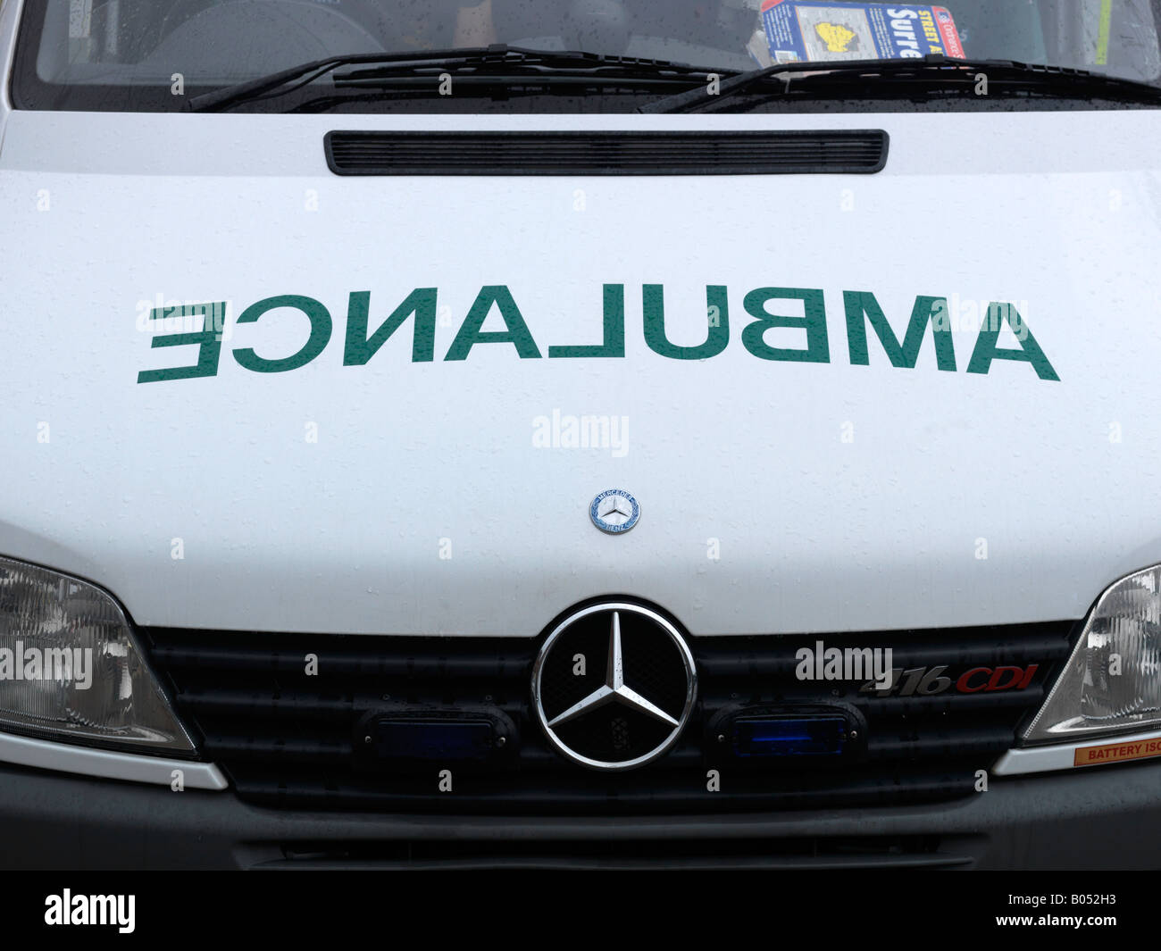 Front Of Ambulance Stock Photo - Alamy