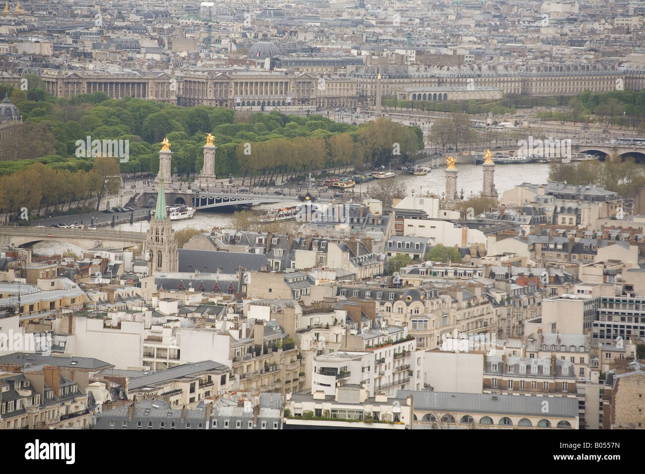 View from Eiffel Tower Paris France Stock Photo - Alamy