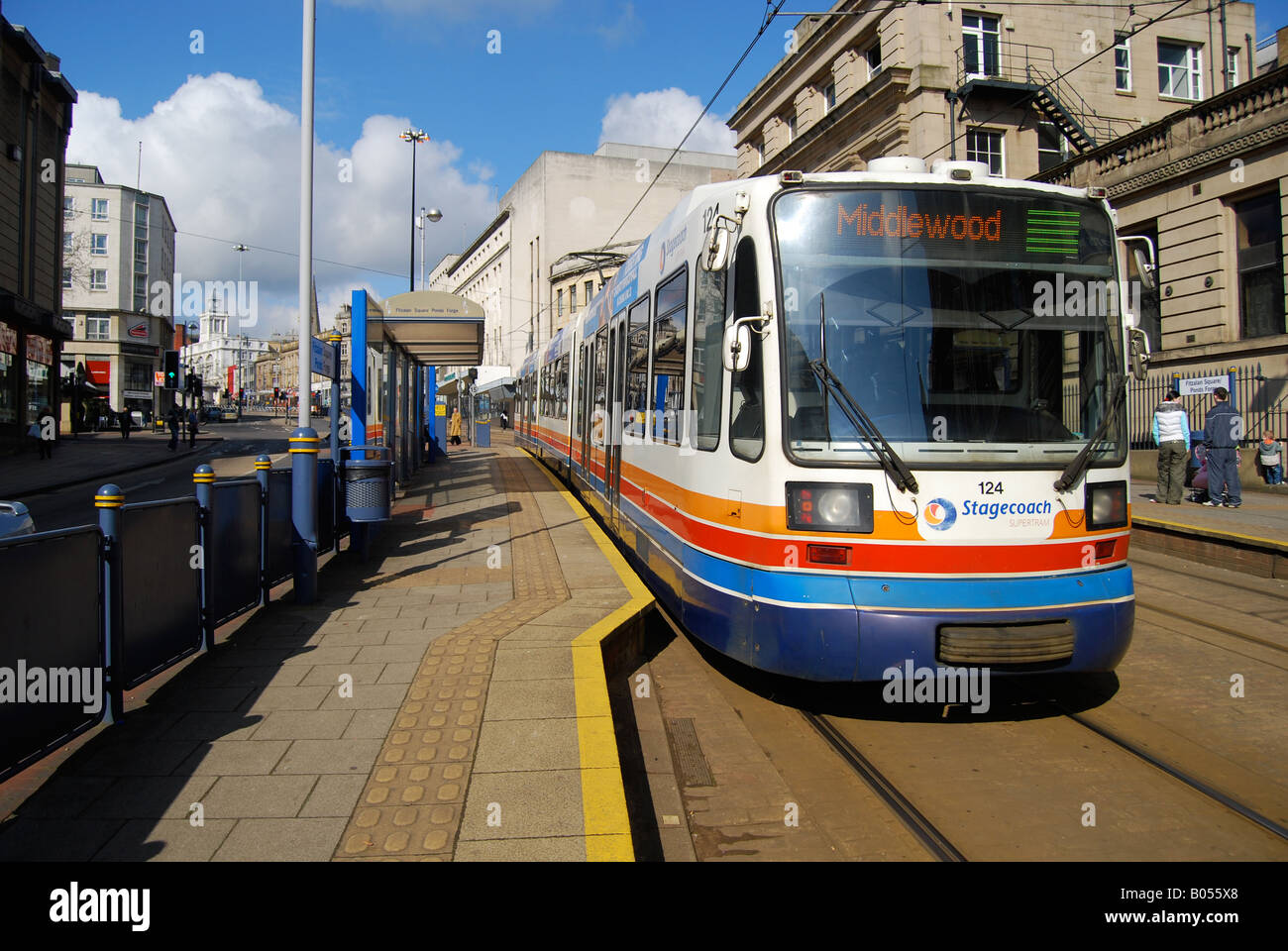 Tram supertram Sheffield public transport Stock Photo - Alamy
