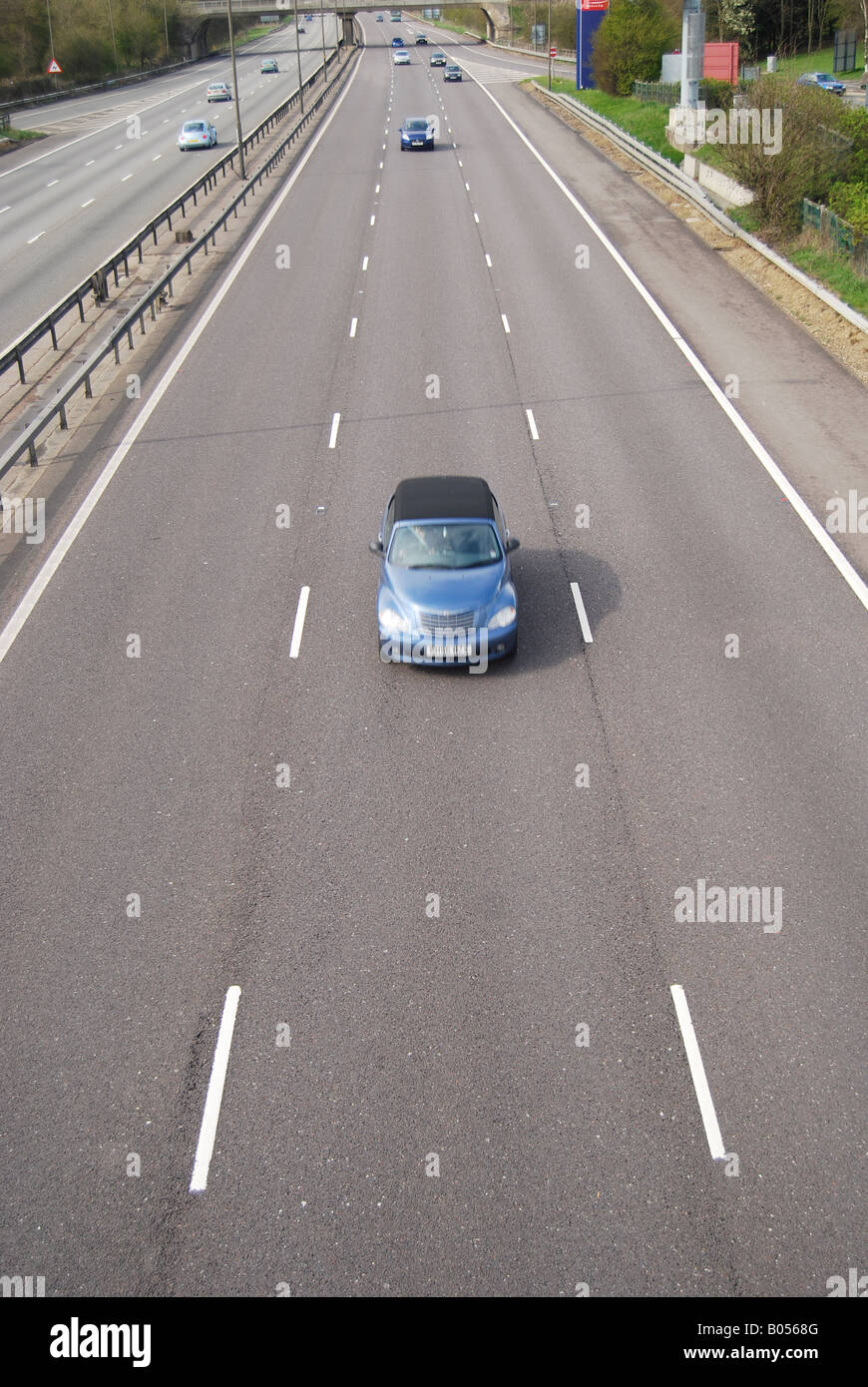 Car speeding motorway hi-res stock photography and images - Alamy