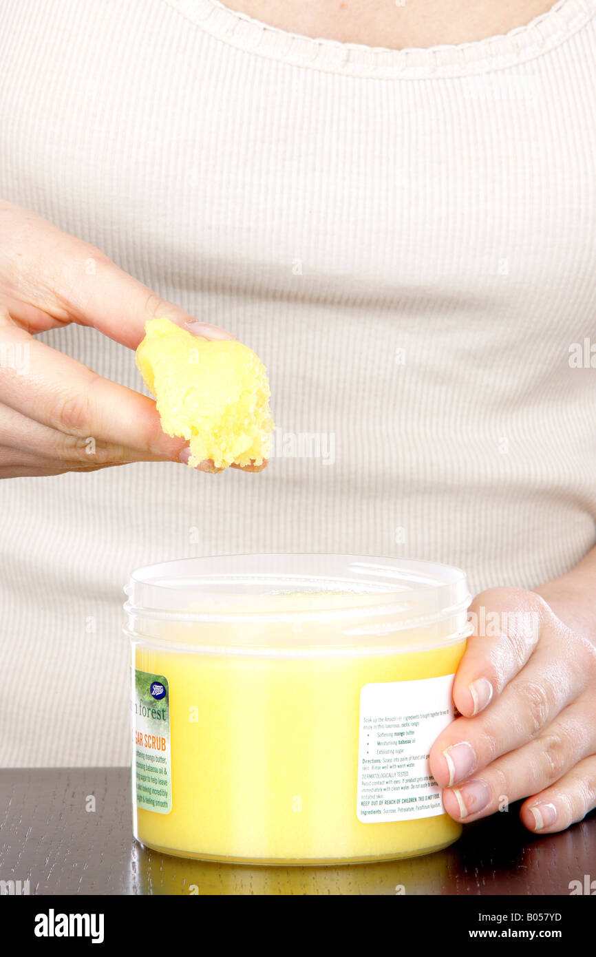 Young Woman Applying Body Cream Model Released Stock Photo - Alamy