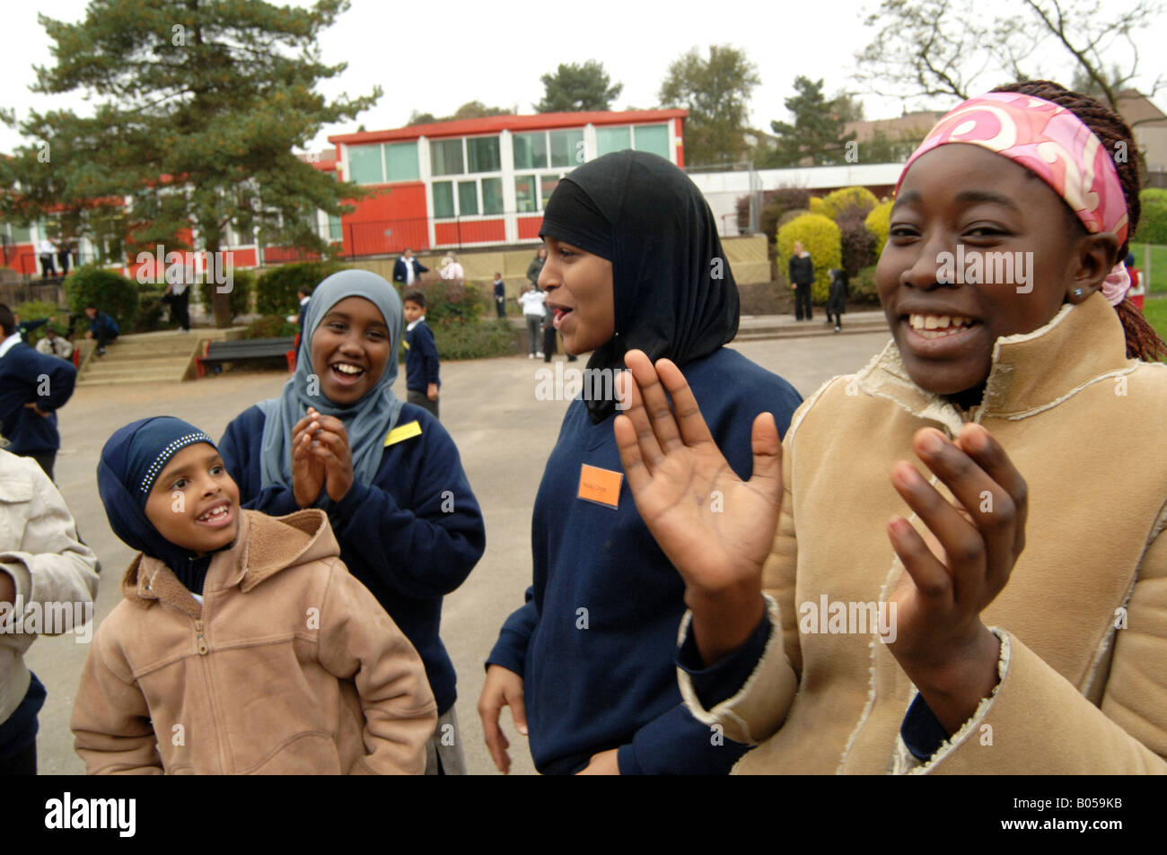 Girls school playground uk hi-res stock photography and images - Alamy
