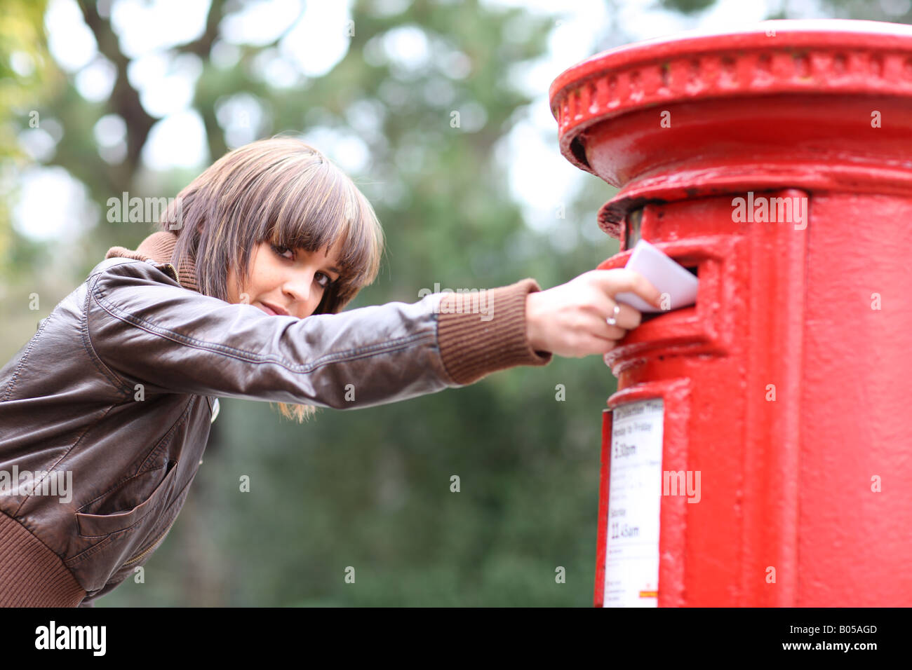Teenager Posting Letters Model Released Stock Photo - Alamy