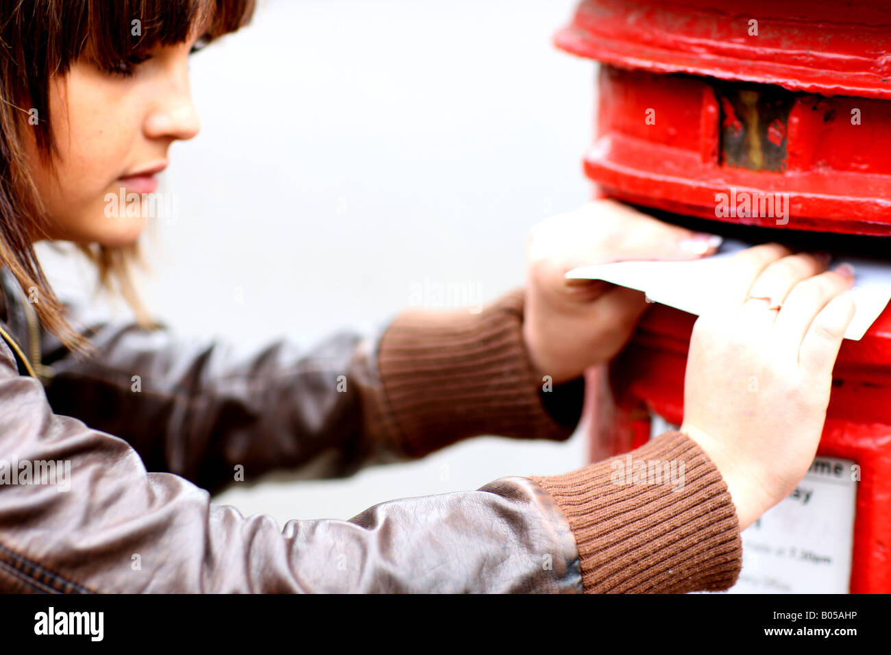 Teenager Posting Letters Model Released Stock Photo - Alamy