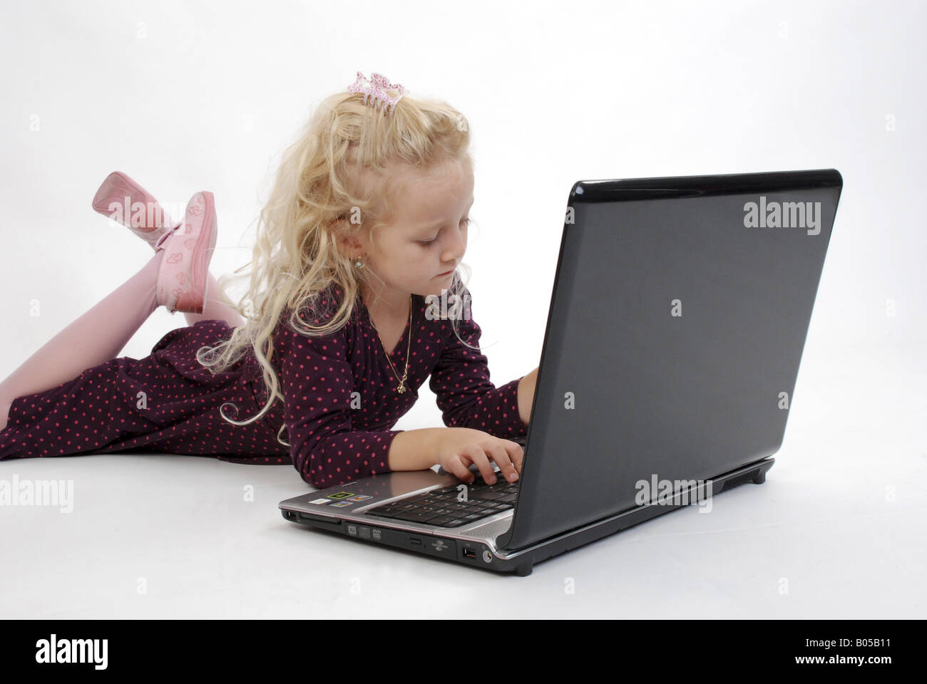 girl using laptop Stock Photo - Alamy
