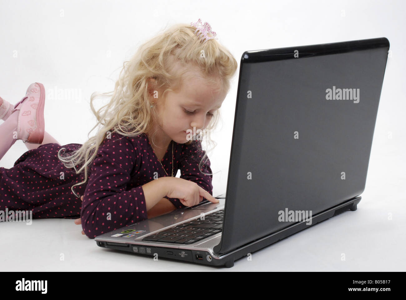 girl using laptop Stock Photo - Alamy