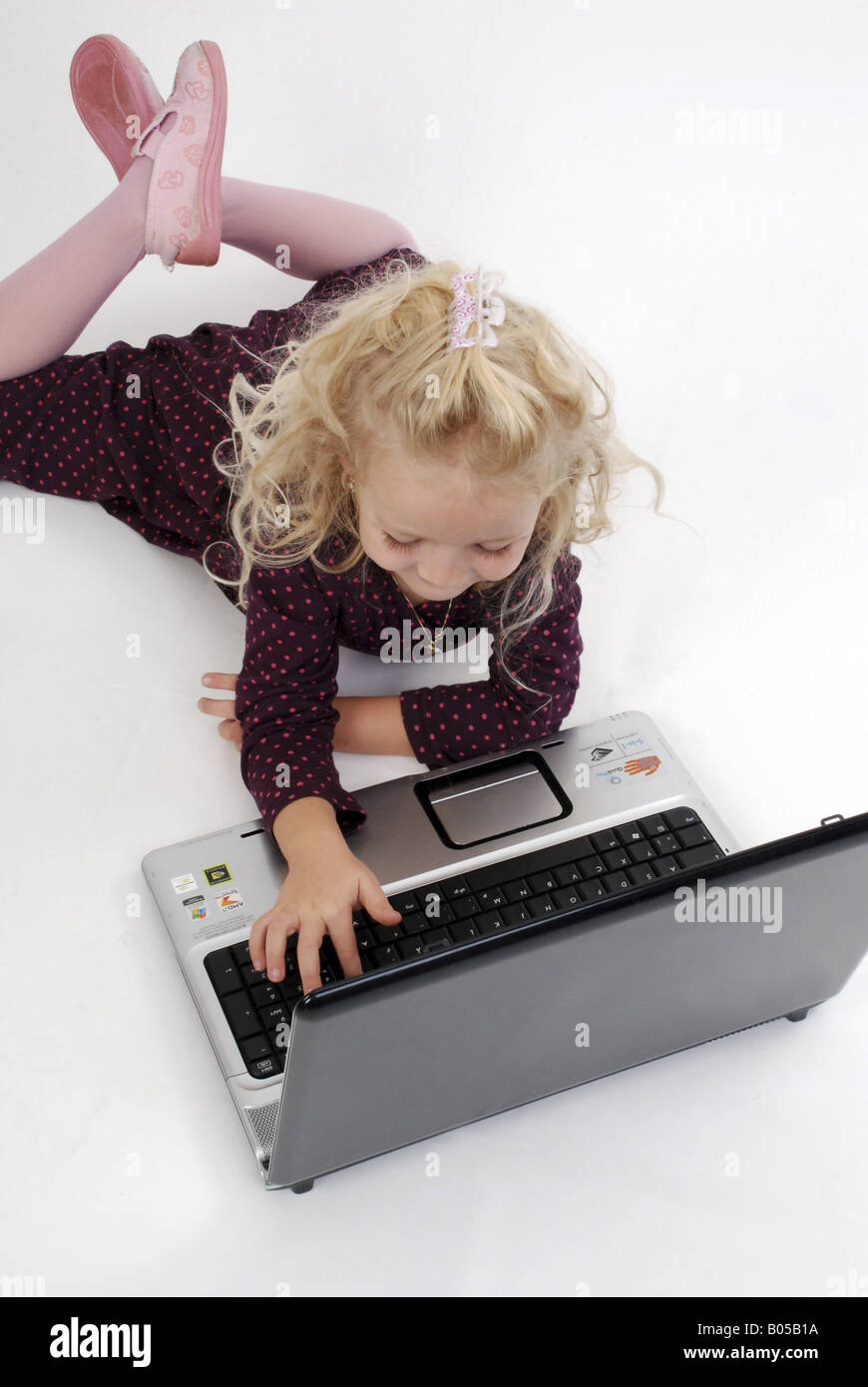 girl using laptop Stock Photo - Alamy