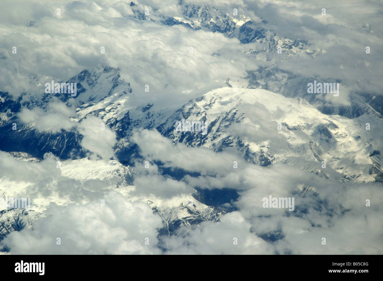 View from airplane, Europe, Alps Stock Photo - Alamy