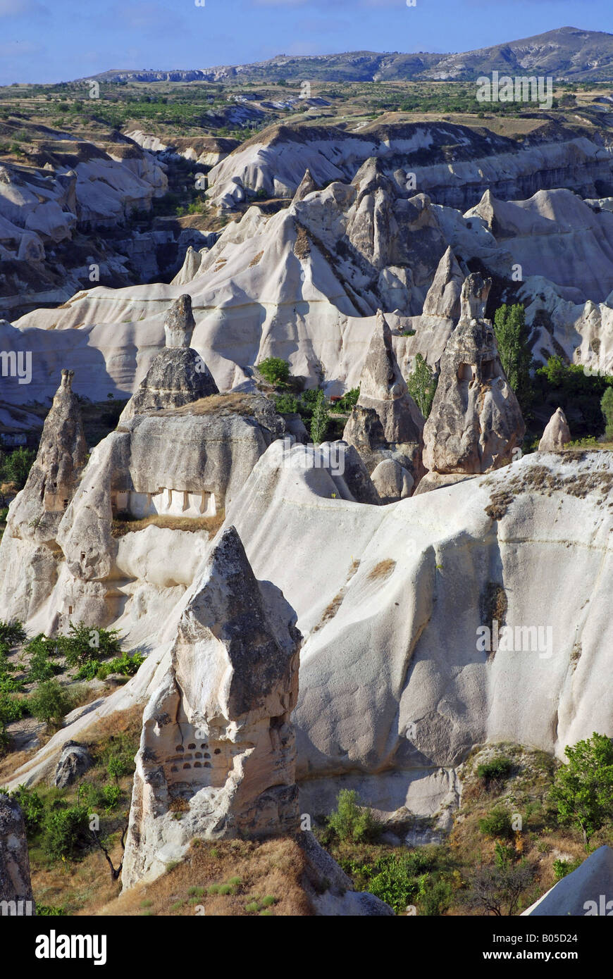 tuff stone landscape, Turkey, Anatolia, Cappadocia, Goereme Stock Photo ...