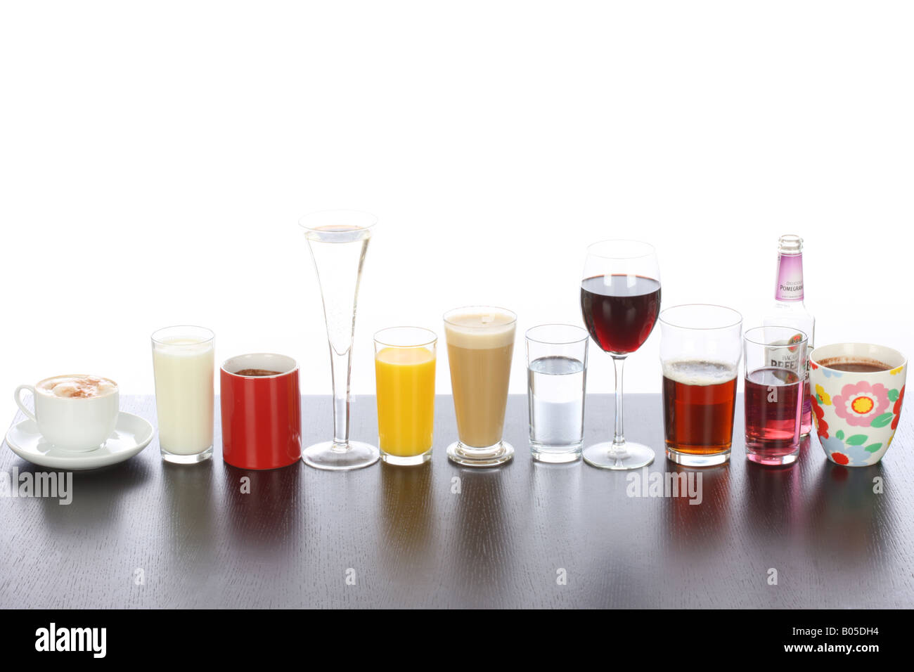 Selection Of Drinks Stock Photo - Alamy