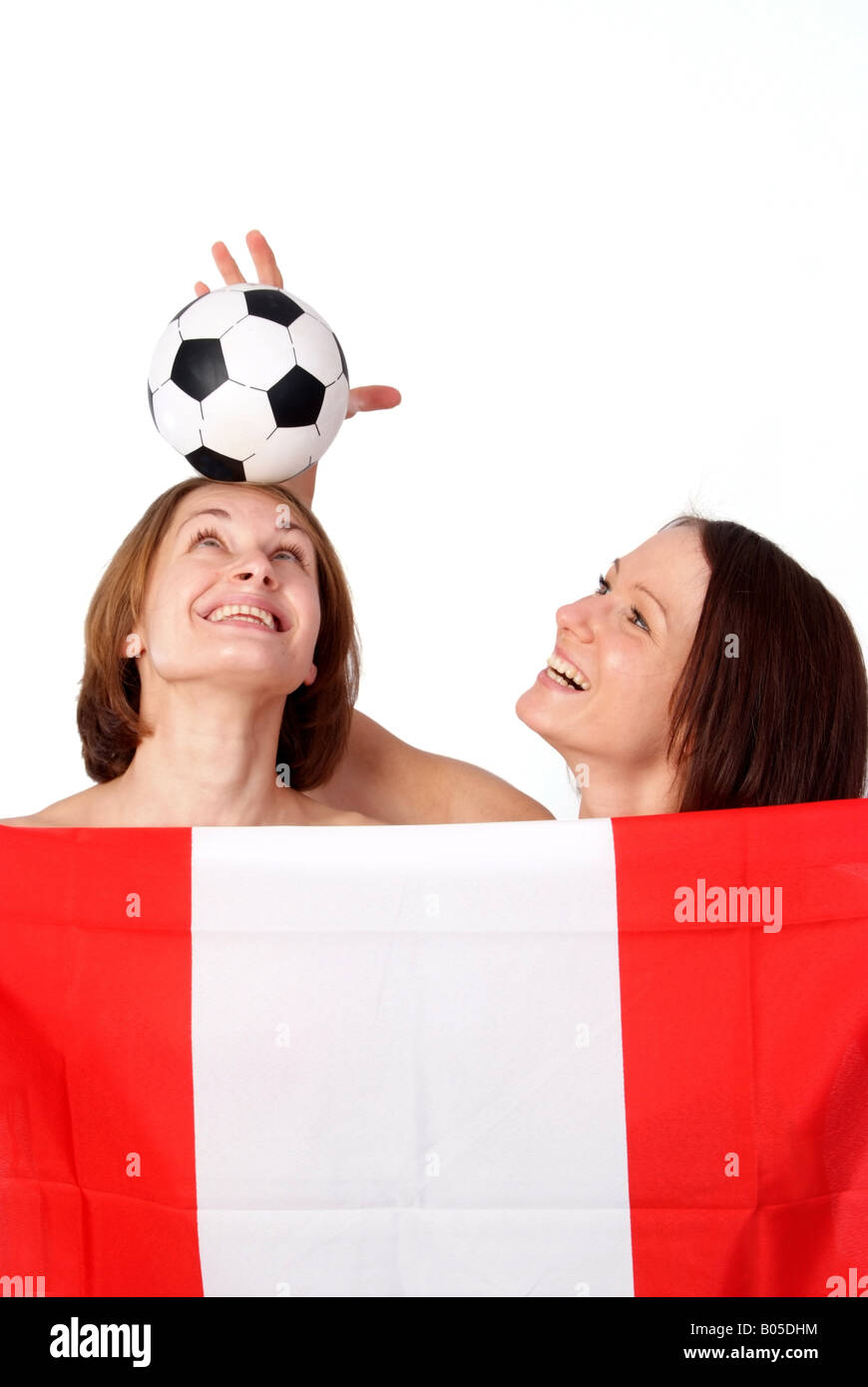 Austrian-ladies with football, Austria Stock Photo - Alamy