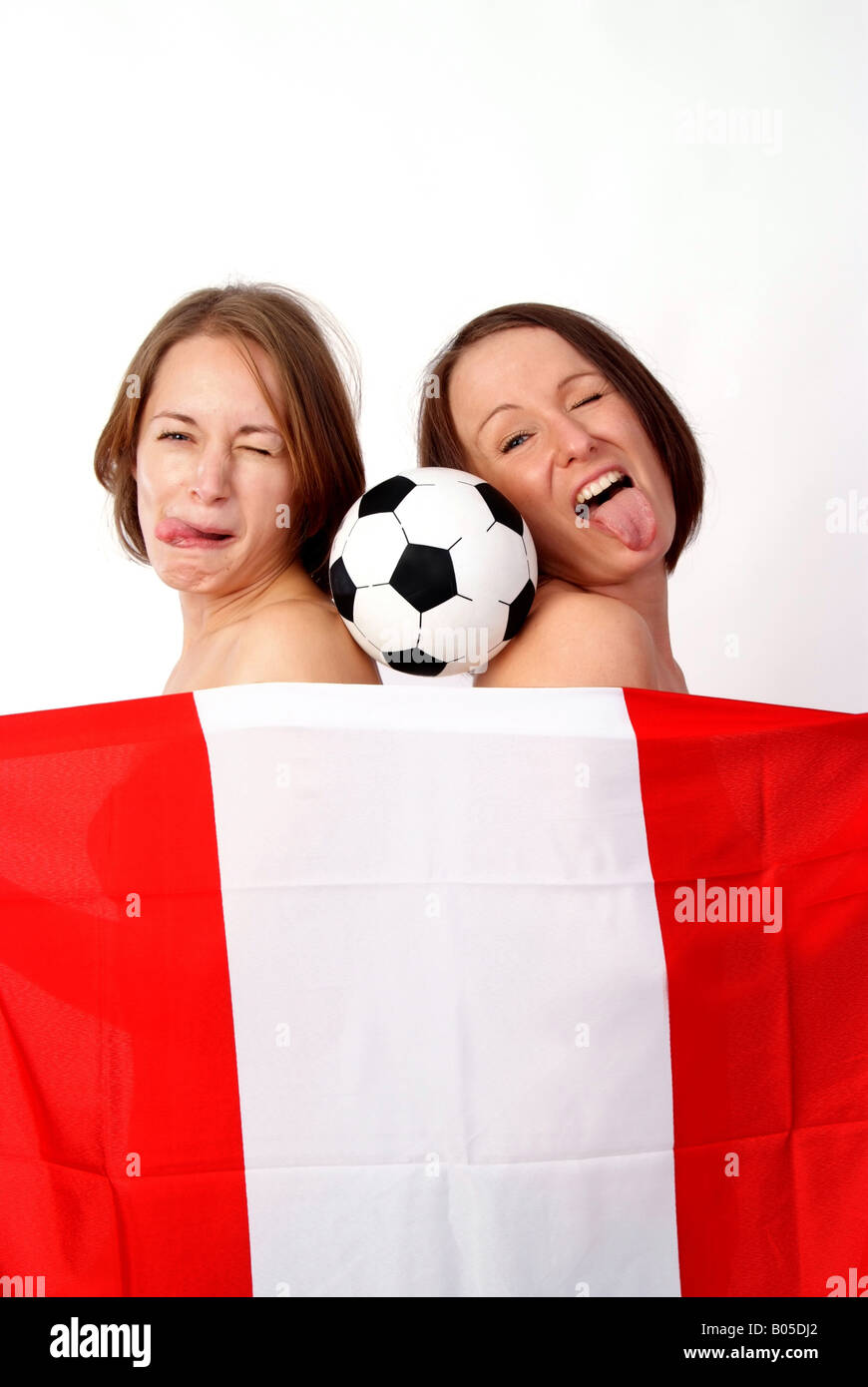 Austrian-ladies with football, Austria Stock Photo - Alamy