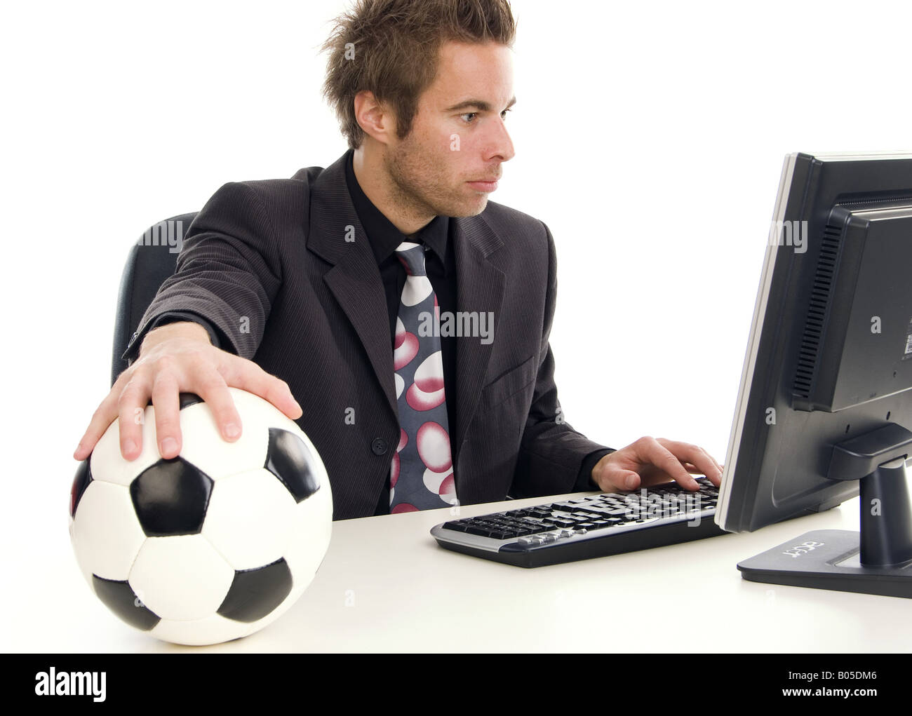 Office workers playing football hi-res stock photography and images - Alamy