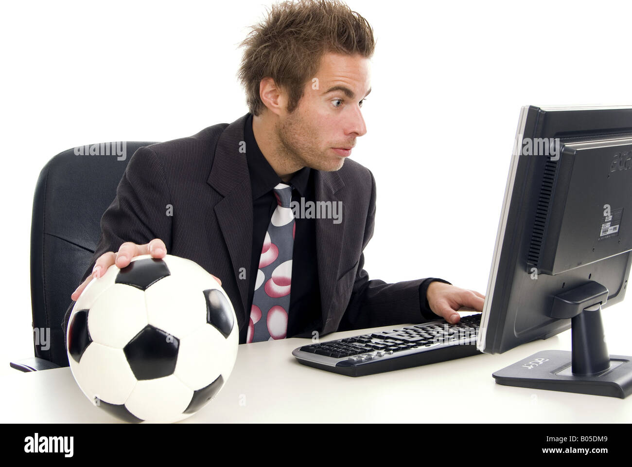 Office workers playing football hi-res stock photography and images - Alamy