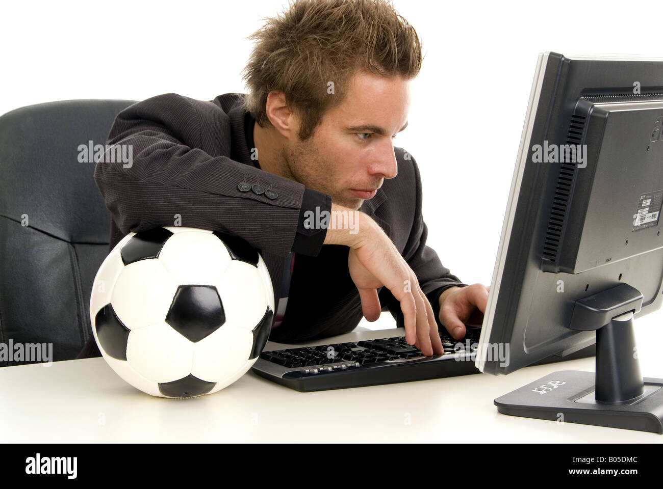 Office workers playing football hi-res stock photography and images - Alamy
