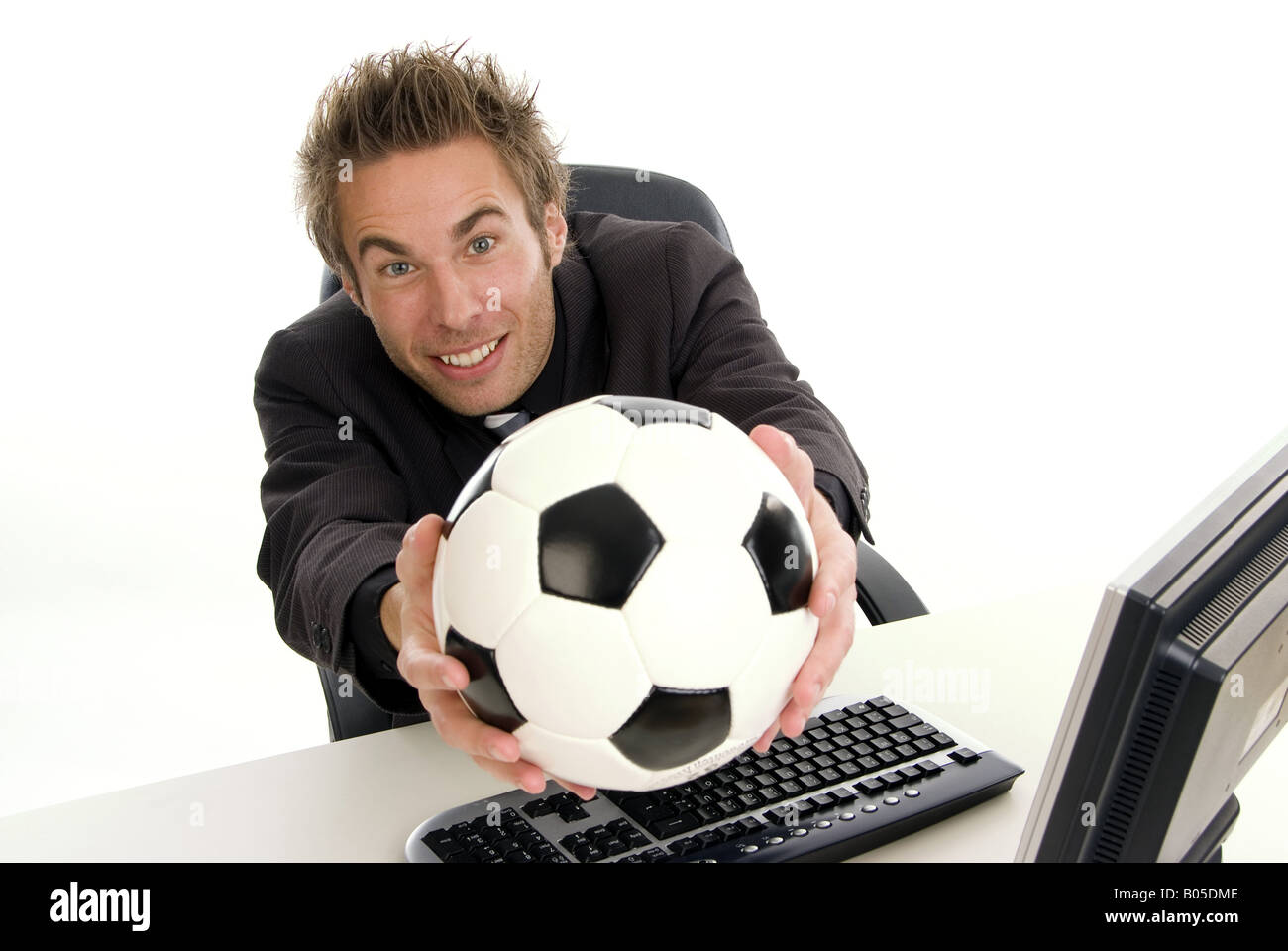 Office workers playing football hi-res stock photography and images - Alamy