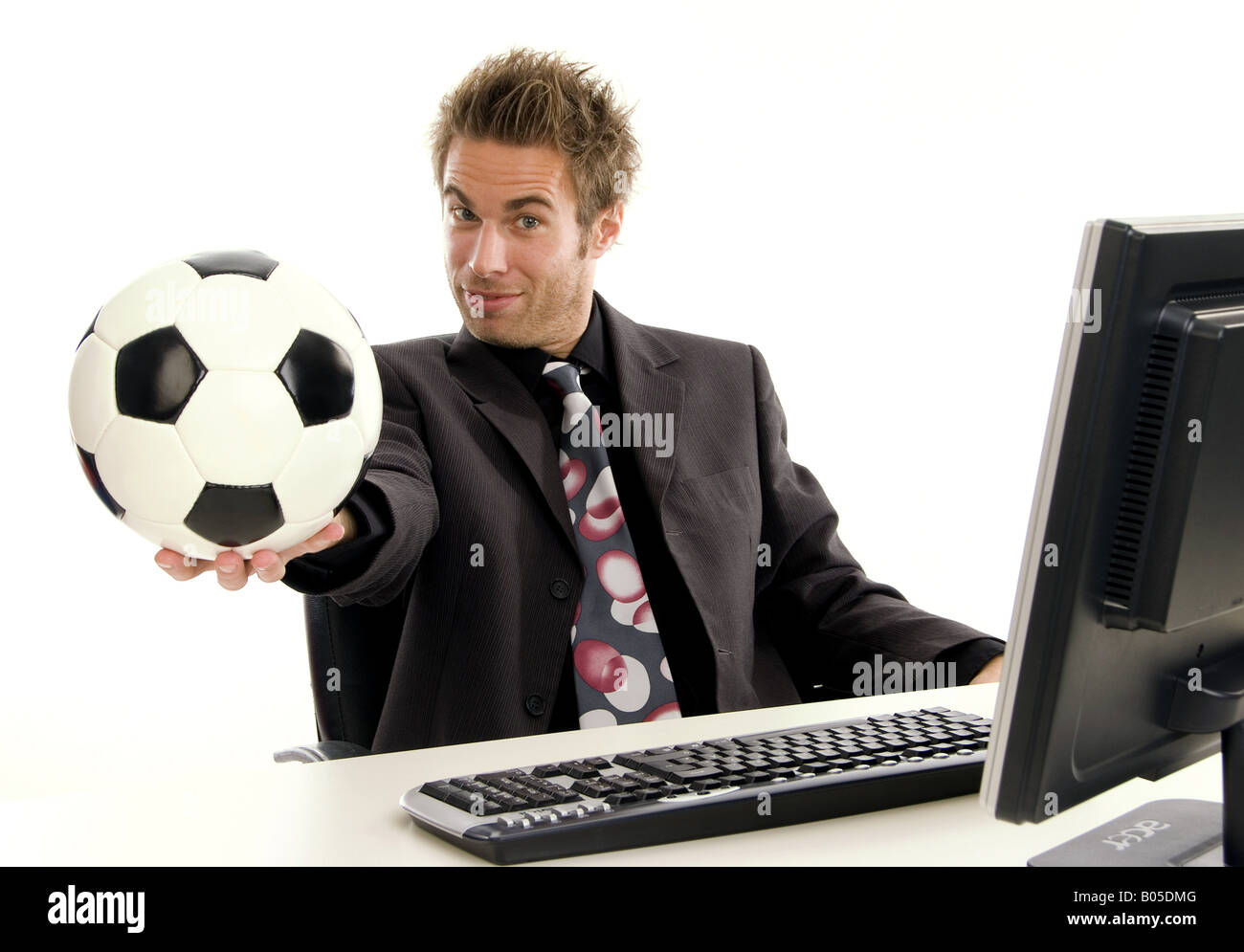 Office workers playing football hi-res stock photography and images - Alamy
