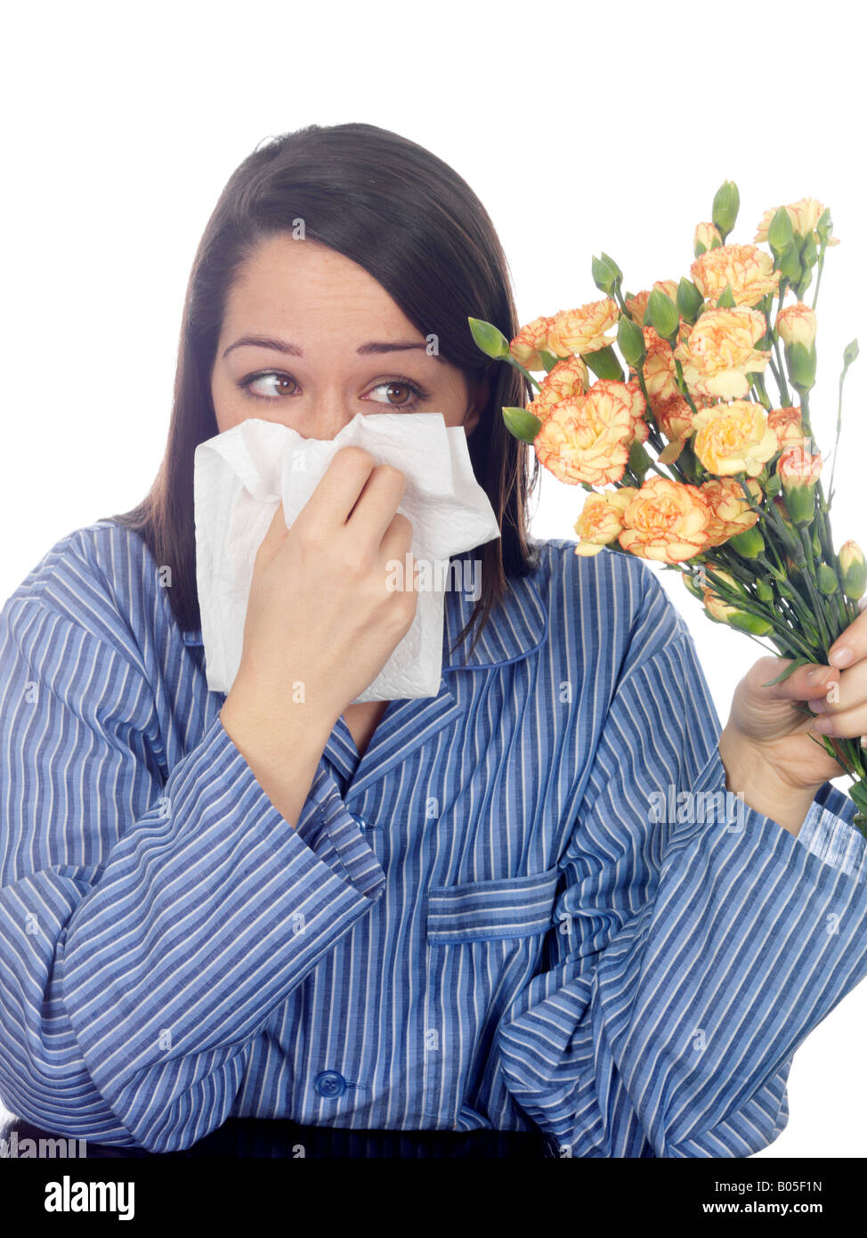 Young Woman with Hayfever Model Released Stock Photo - Alamy
