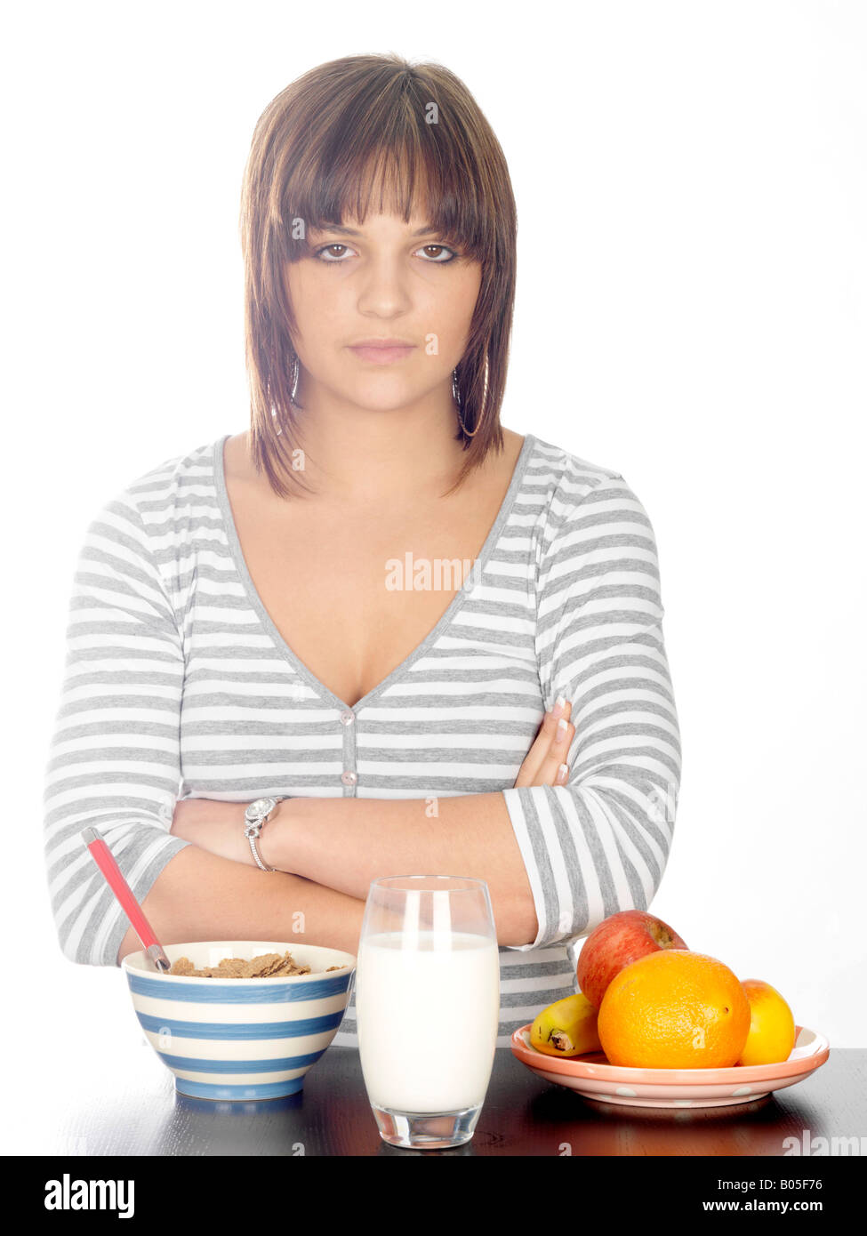 Teenager Eating Breakfast Model Released Stock Photo - Alamy
