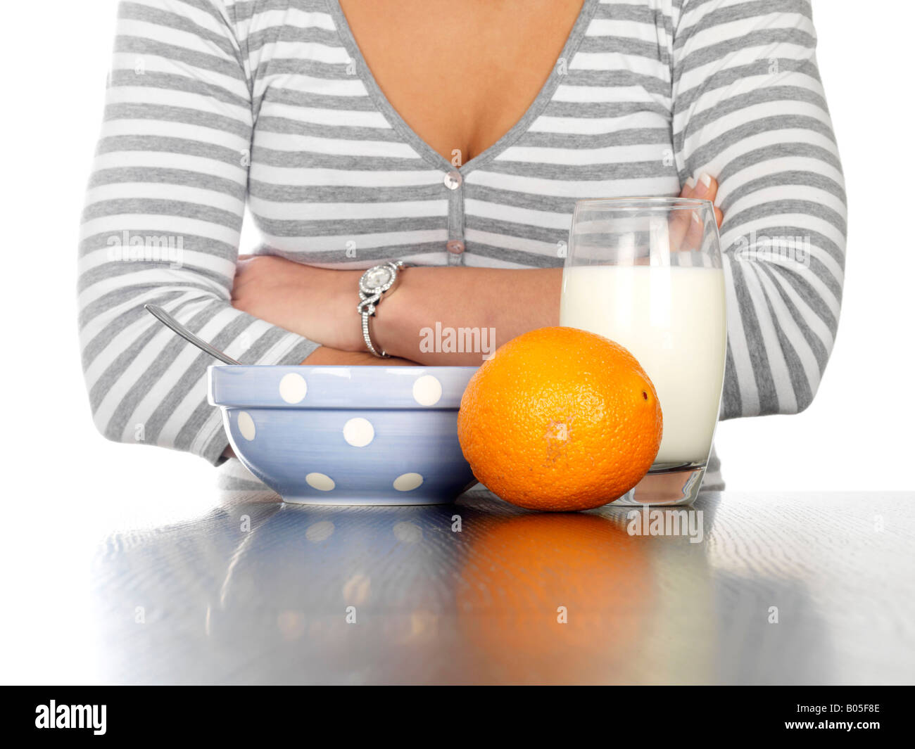 Woman Eating Breakfast Model Released Stock Photo - Alamy