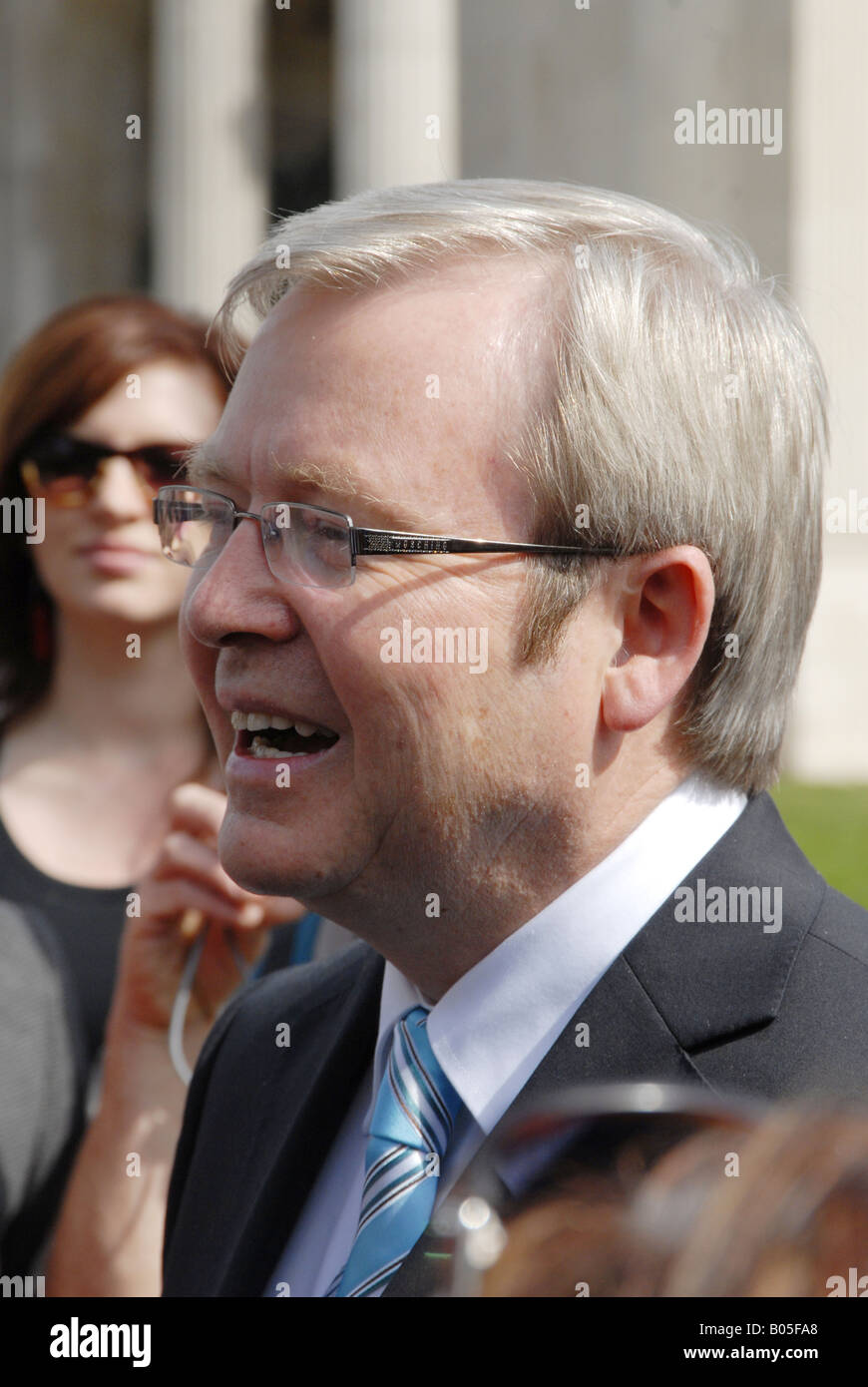 Australian Prime Minister Kevin Rudd at the Australian War Memorial in ...