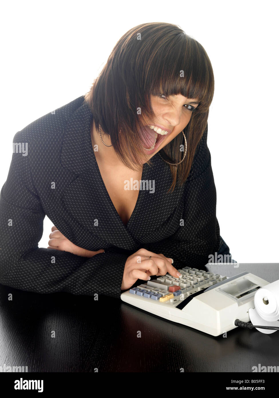 Girls using calculator hi-res stock photography and images - Alamy