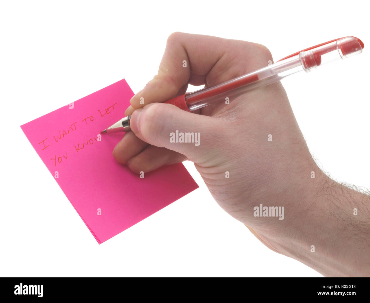 Person Writing A Note Model Released Stock Photo - Alamy