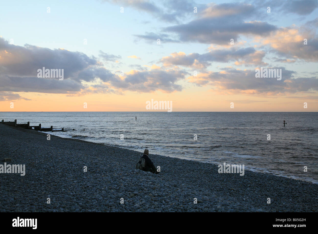 Watching the Waves. Sheringham Stock Photo - Alamy