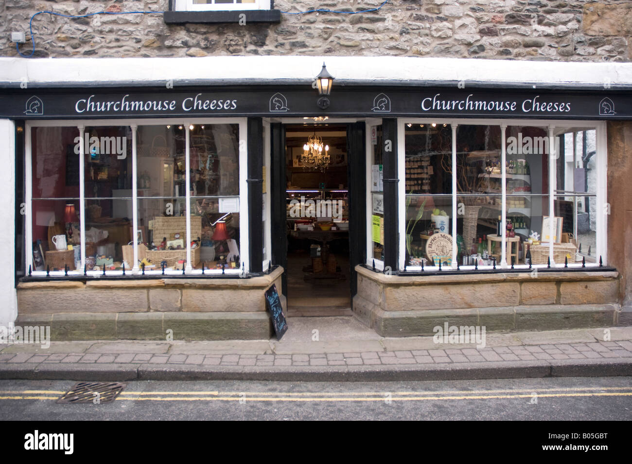 Churchmouse cheese shop, Kirkby Lonsdale Stock Photo - Alamy