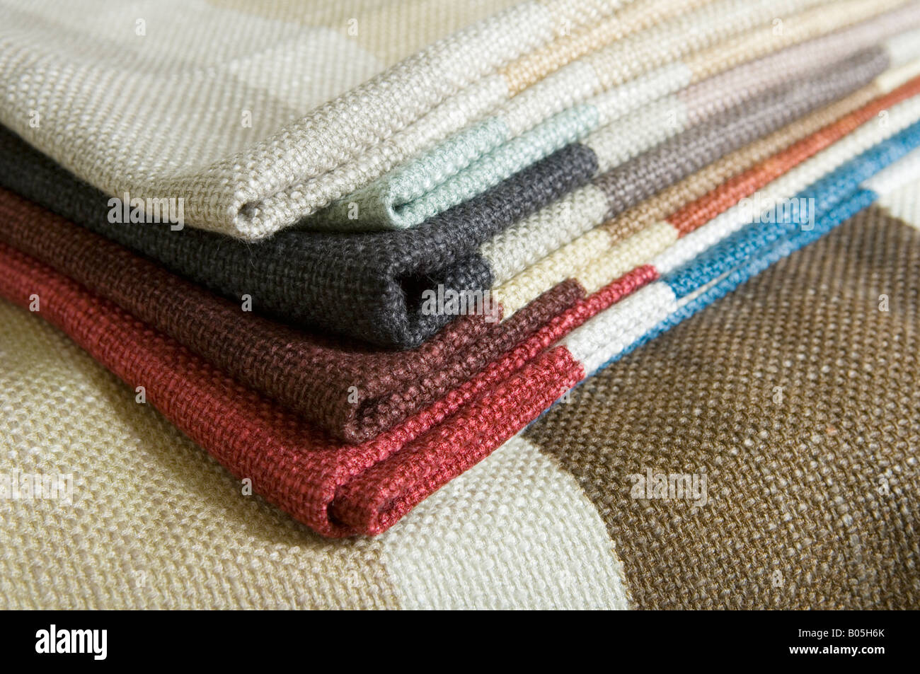 Folded textiles designed by Jim Thompson Stock Photo - Alamy