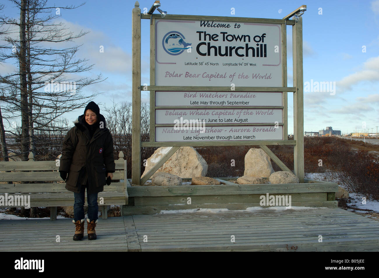 Welcome sign churchill manitoba canada hi-res stock photography and ...