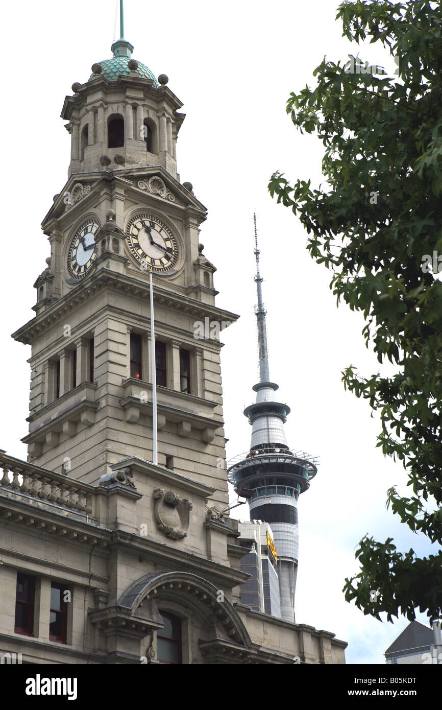 Auckland town hall clock tower North Island New Zealand Stock Photo - Alamy
