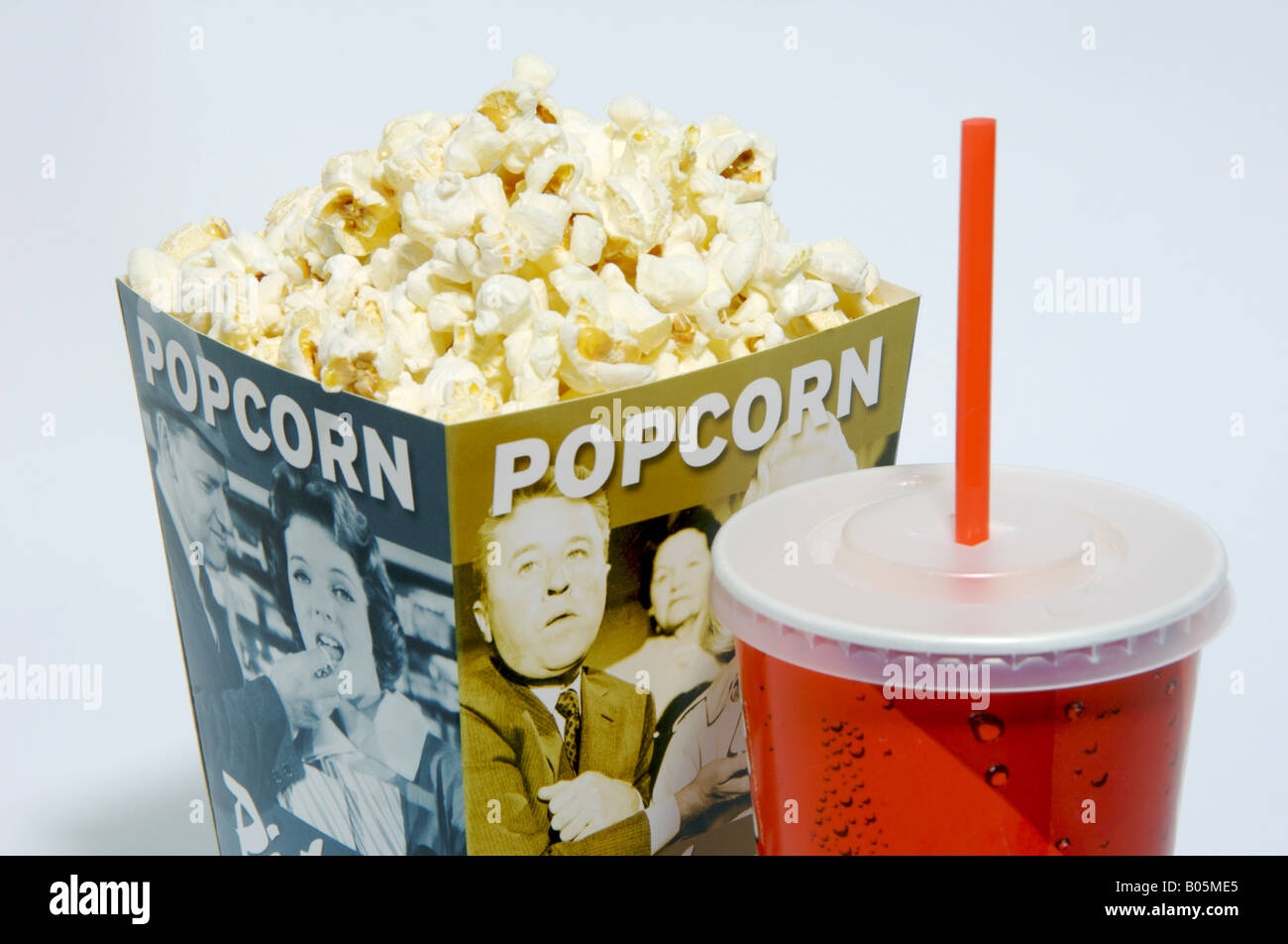 Popcorn and drink Stock Photo - Alamy