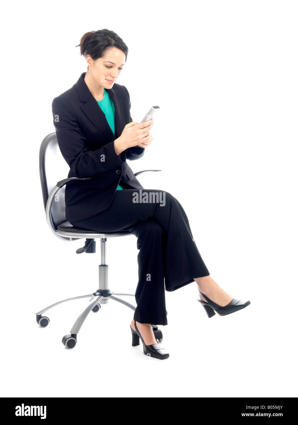 Woman dialing phone number on Cut Out Stock Images & Pictures - Alamy