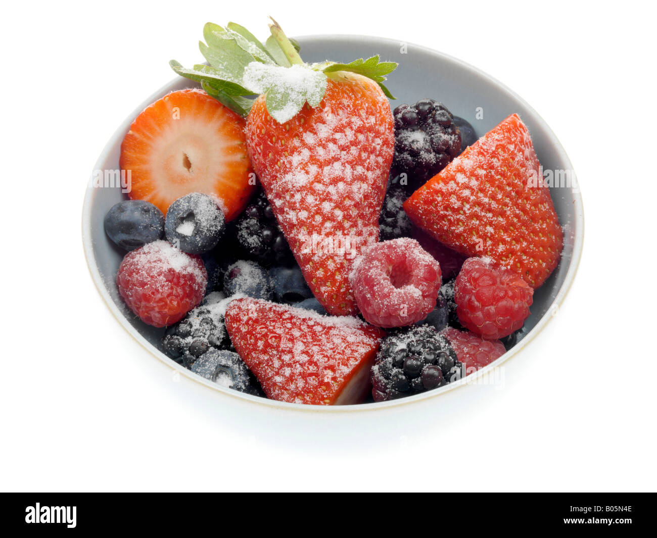 Mixed Berries with Sweetener Stock Photo - Alamy